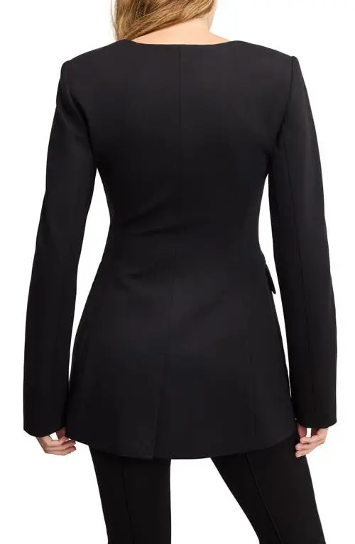 Good American Stretch Ponte Peplum Blazer