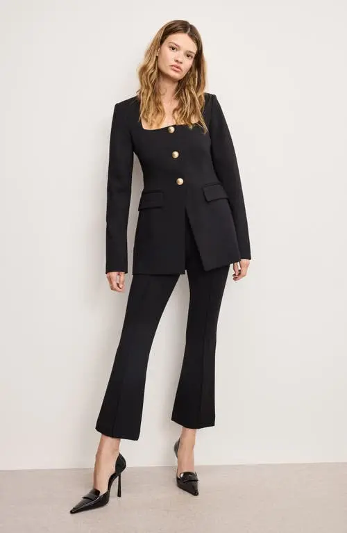 Good American Stretch Ponte Peplum Blazer
