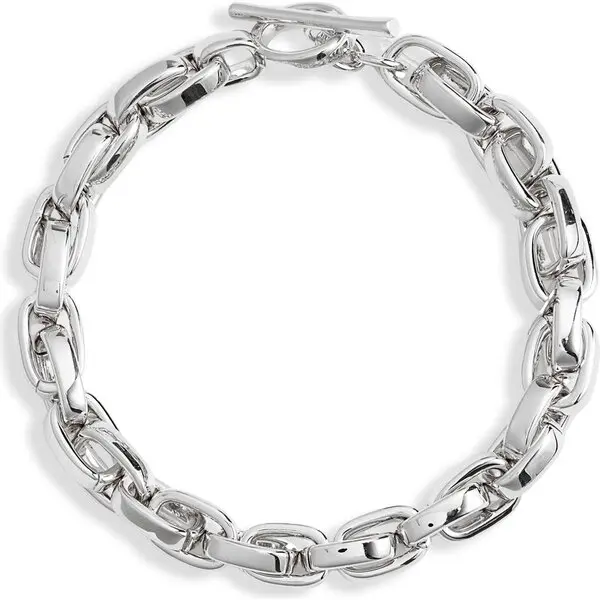 Nordstrom Demi Fine Chain Toggle Bracelet - Sterling Silver Plated