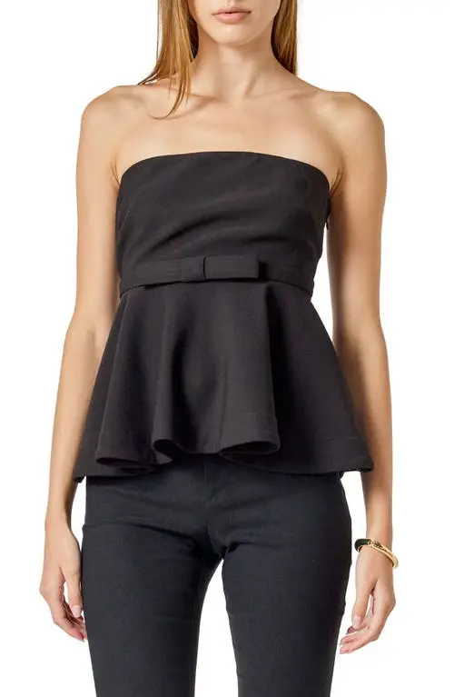 Endless Rose Bow Peplum Top