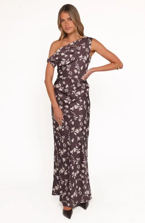 PETAL & PUP Zafira Floral One-shoulder Maxi Dress