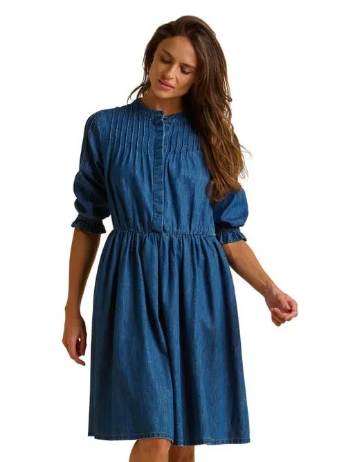BRAKEBURN Icylyn 3/4 Sleeve Midi Dress