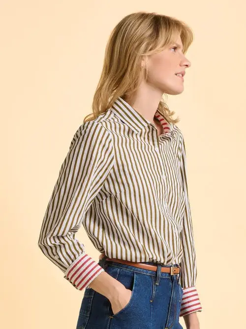 BRAKEBURN Long Sleeve Striped Shirt