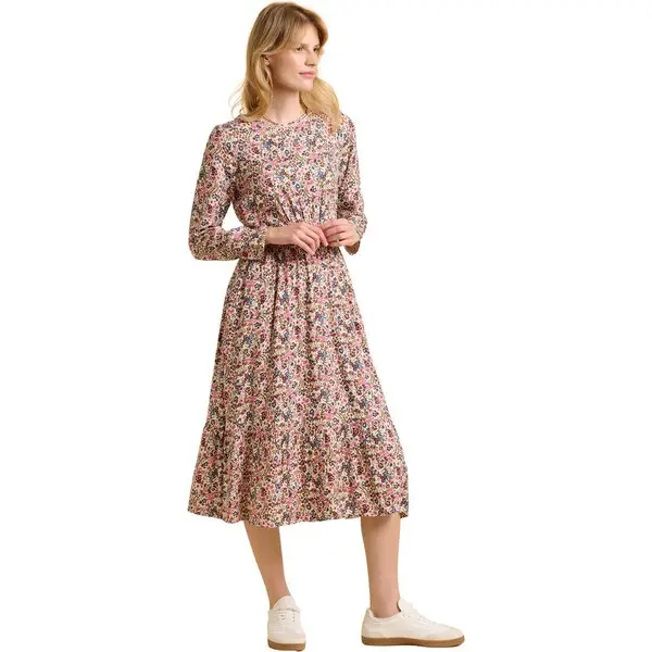 BRAKEBURN Abloom Floral Midi Dress - Cream