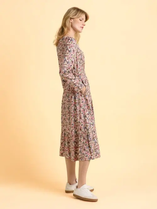 BRAKEBURN Abloom Floral Midi Dress
