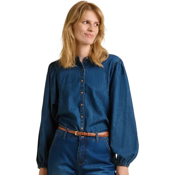 BRAKEBURN Auri Long Sleeve Denim Shirt
