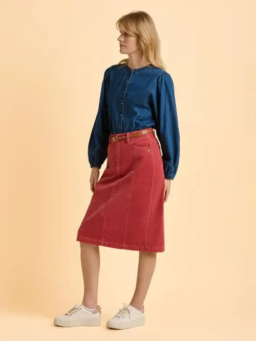 BRAKEBURN Auri Long Sleeve Denim Shirt