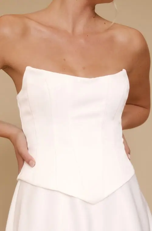 SIX STORIES Bandeau Satin Corset Dress
