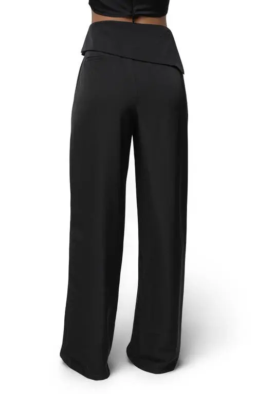 JLUXLABEL High Waist Wide-leg Pants - Black