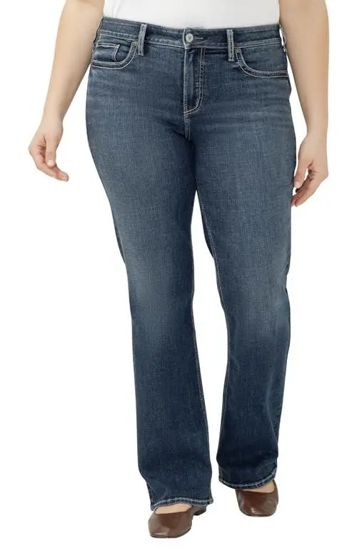 SILVER JEANS CO. Suki Curvy Mid Rise Bootcut Jeans - Sutton