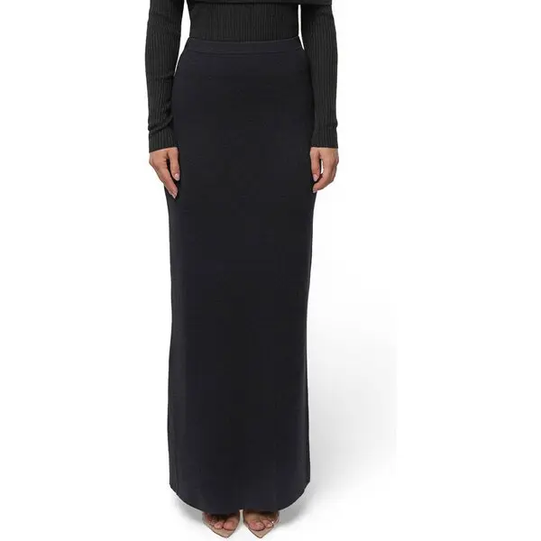 JLUXLABEL Knit Maxi Skirt - Black