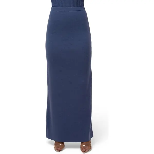 JLUXLABEL Knit Maxi Skirt - Blue