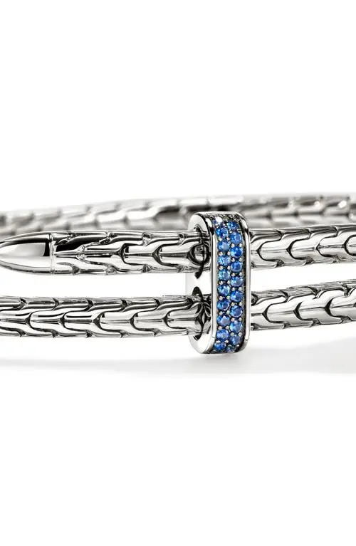 John Hardy Spear Flex Cuff With Gemstones - Silver