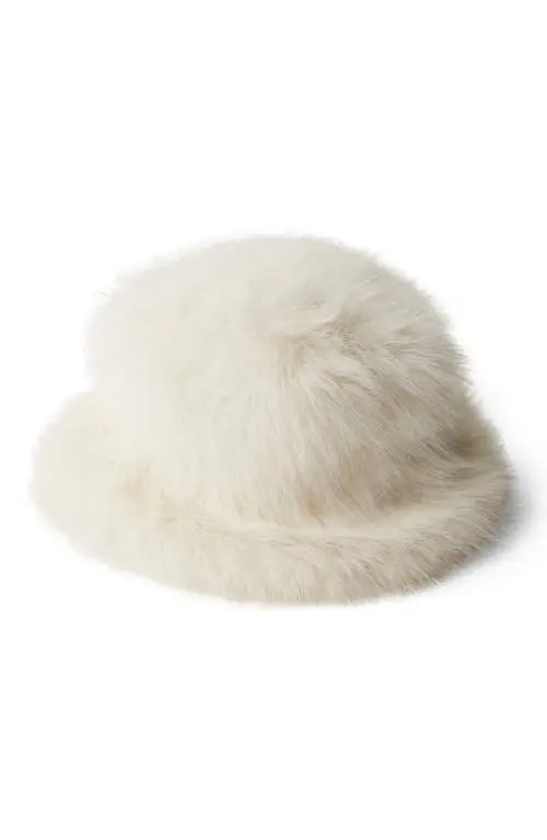 Free People Faux Fur Bucket Hat - Ivory
