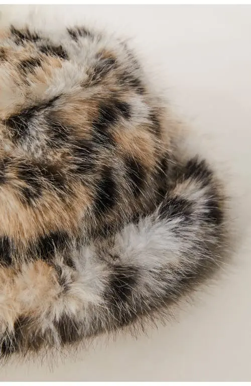 Free People Faux Fur Bucket Hat In Leopard - 40% Off  display picture 3