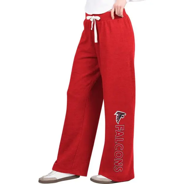 G-III 4HER BY CARL BANKS Atlanta Falcons Field Wide Leg Sweatpants - Red