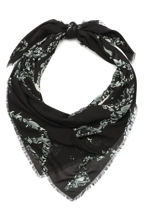 ALLSAINTS Flight Back Large Square Scarf - Black