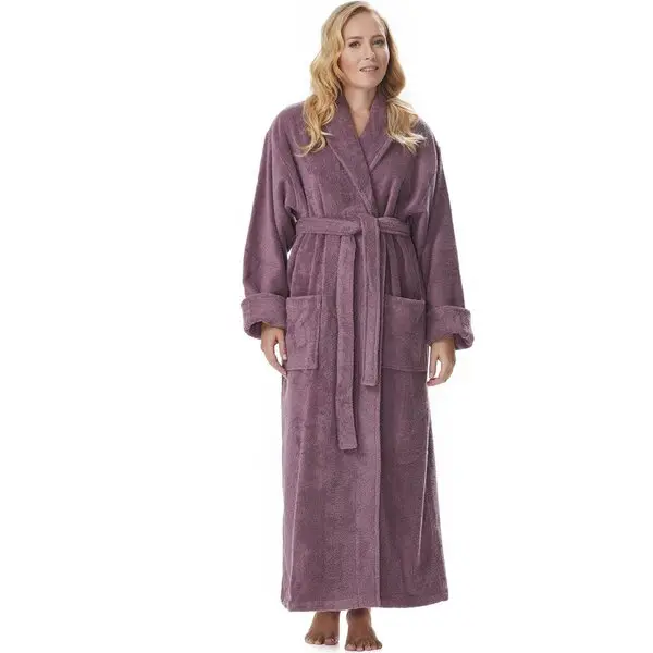 ARUS Optimus Long Cotton Bathrobe For - Grape