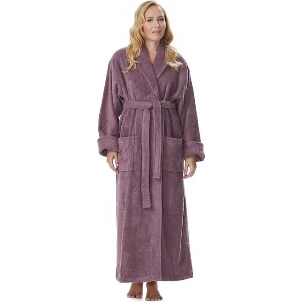 ARUS Optimus Long Cotton Bathrobe For - Grape