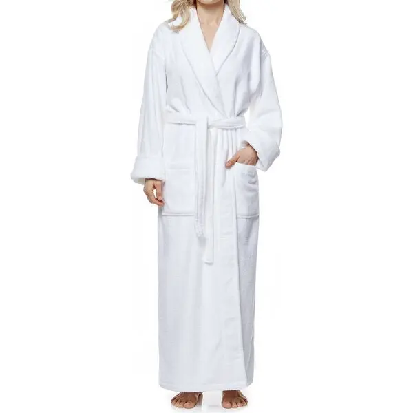 ARUS Optimus Long Cotton Bathrobe For - White