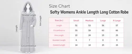 ARUS Softy Ankle Length Long Cotton Robe - Pink