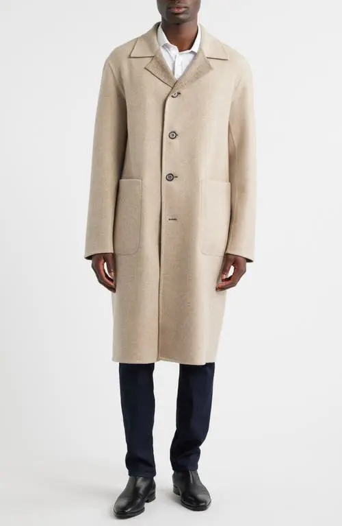 BOSS Virgin Wool & Cashmere Reversible Coat