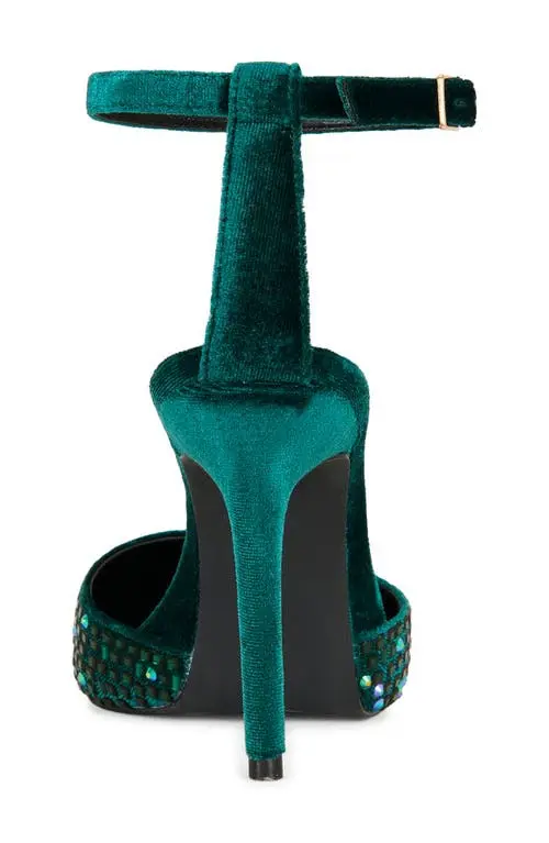 AZALEA WANG Waraia Crystal-embellished Pumps - Emerald