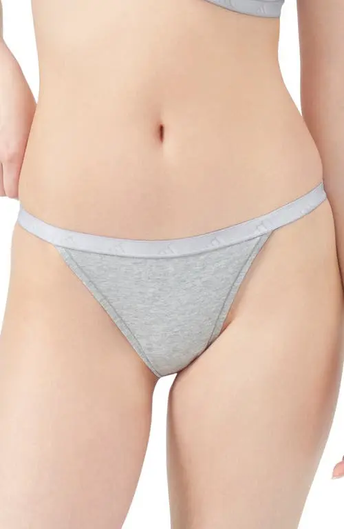 Adidas Originals By Alexander Wang Set Of 3 String Bikini Briefs - Heather Grey