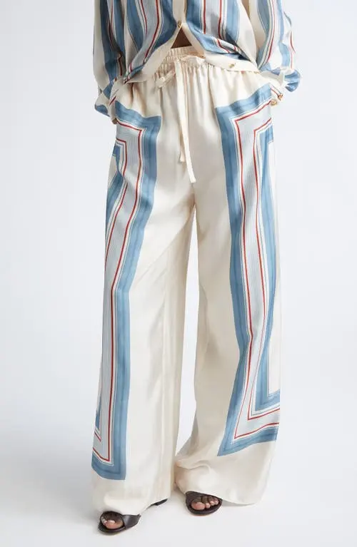 Zimmermann Striped Silk Track Pants