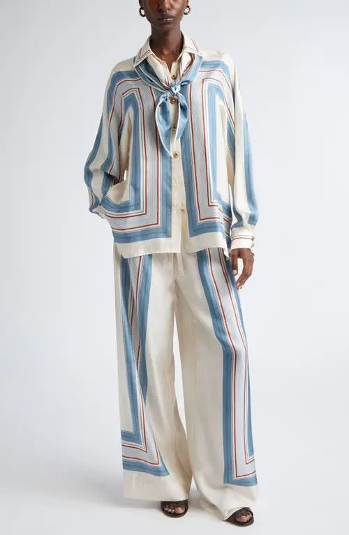 Zimmermann Striped Silk Track Pants