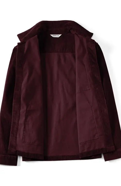 LANDS' END Corduroy Chore Jacket - Lush Burgundy
