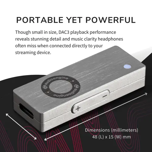 AUDIOENGINE Dac3 32 Bit Portable Headphone Amplifier & Dac
