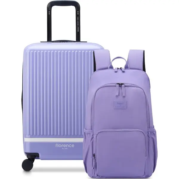 FLORENCE BY MILLS 20" Carry-on Spinner And Backpack Set - Lavender