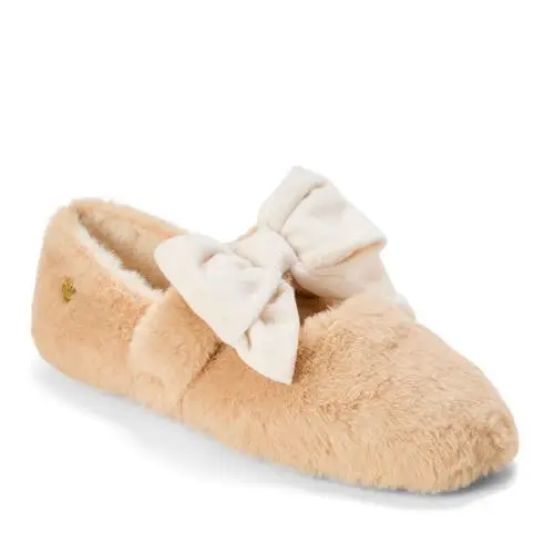 DEARFOAMS Maryjane Luxe Teddy Slippers - Latte