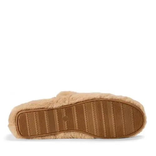DEARFOAMS Maryjane Luxe Teddy Slippers - Latte