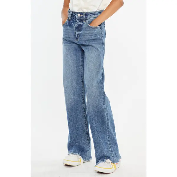 KANCAN Kitty High Rise Mini Straight Leg Jeans
