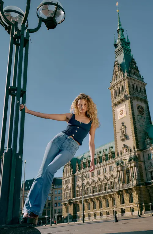 KANCAN High-rise Bootcut Jeans