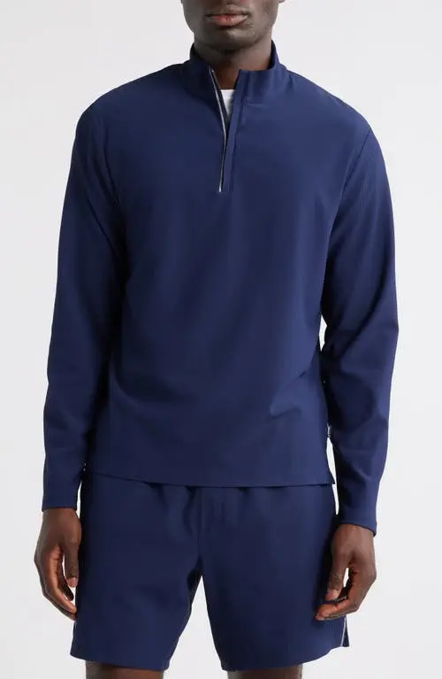 Johnnie-o Hoppin Rib Quarter Zip - Navy