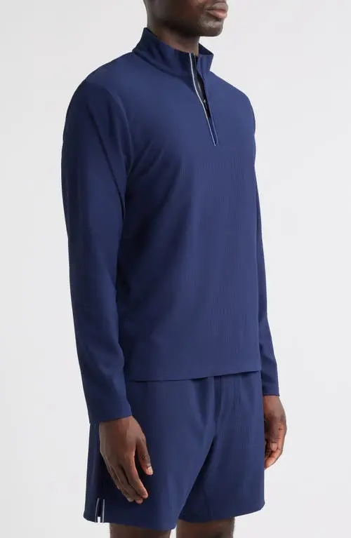 Johnnie-o Hoppin Rib Quarter Zip - Navy