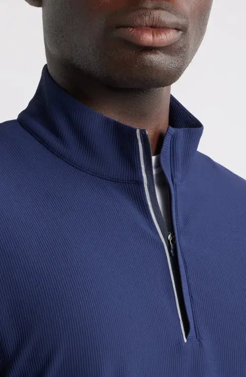 Johnnie-o Hoppin Rib Quarter Zip - Navy