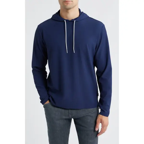 Johnnie-o Hoppin Ribbed Hoodie - Navy