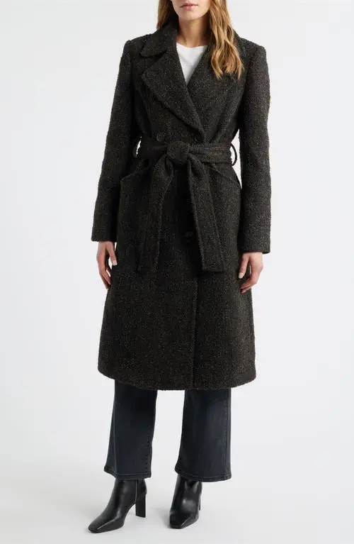 Bernardo Double-breasted Belted Coat