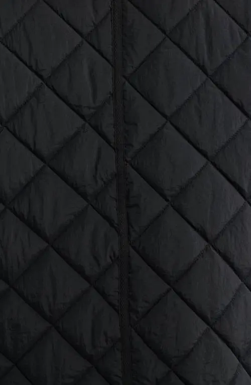 Bernardo Quilted Long Coat - Black