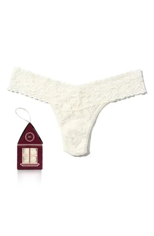 Hanky Panky Gingerbread House Low Rise Thong - Marshmallow