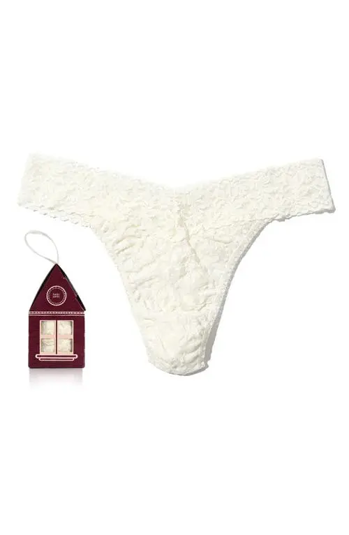 Hanky Panky Gingerbread House Original Rise Thong - Marshmallow