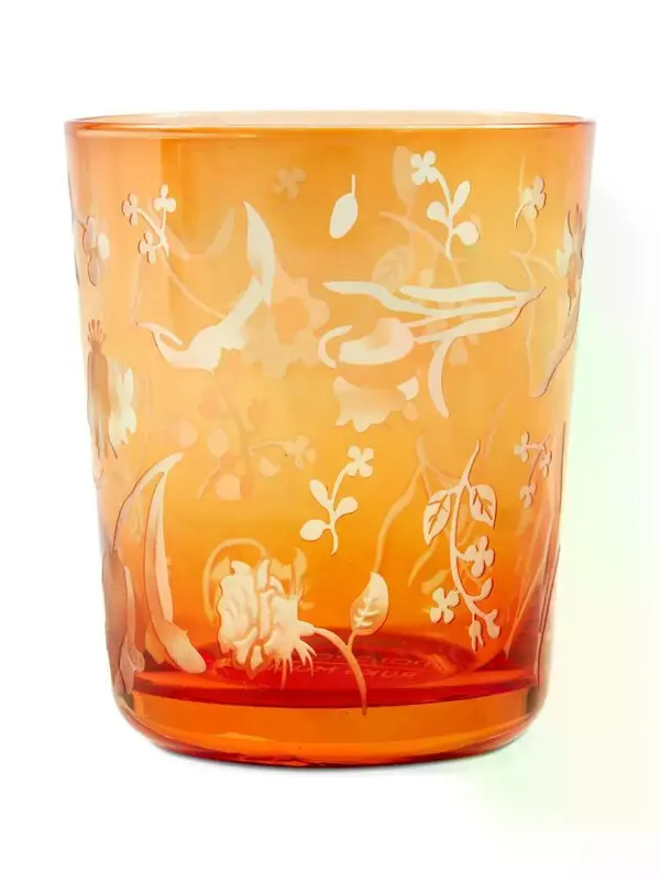 POLSPOTTEN Flower-engraved Tumblers - Orange