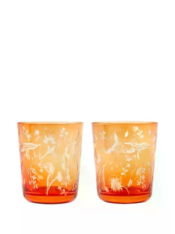 POLSPOTTEN Flower-engraved Tumblers