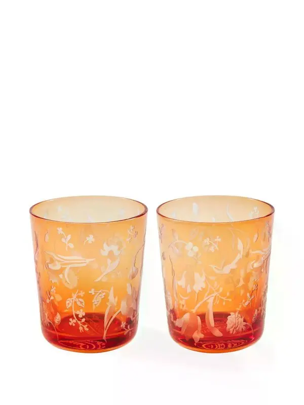 POLSPOTTEN Flower-engraved Tumblers
