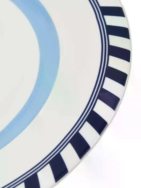 POLSPOTTEN Striped Porcelain Dinner Plates