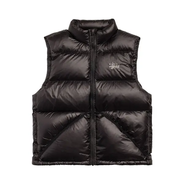 StÜssy Micro Ripstop Down Vest - Black